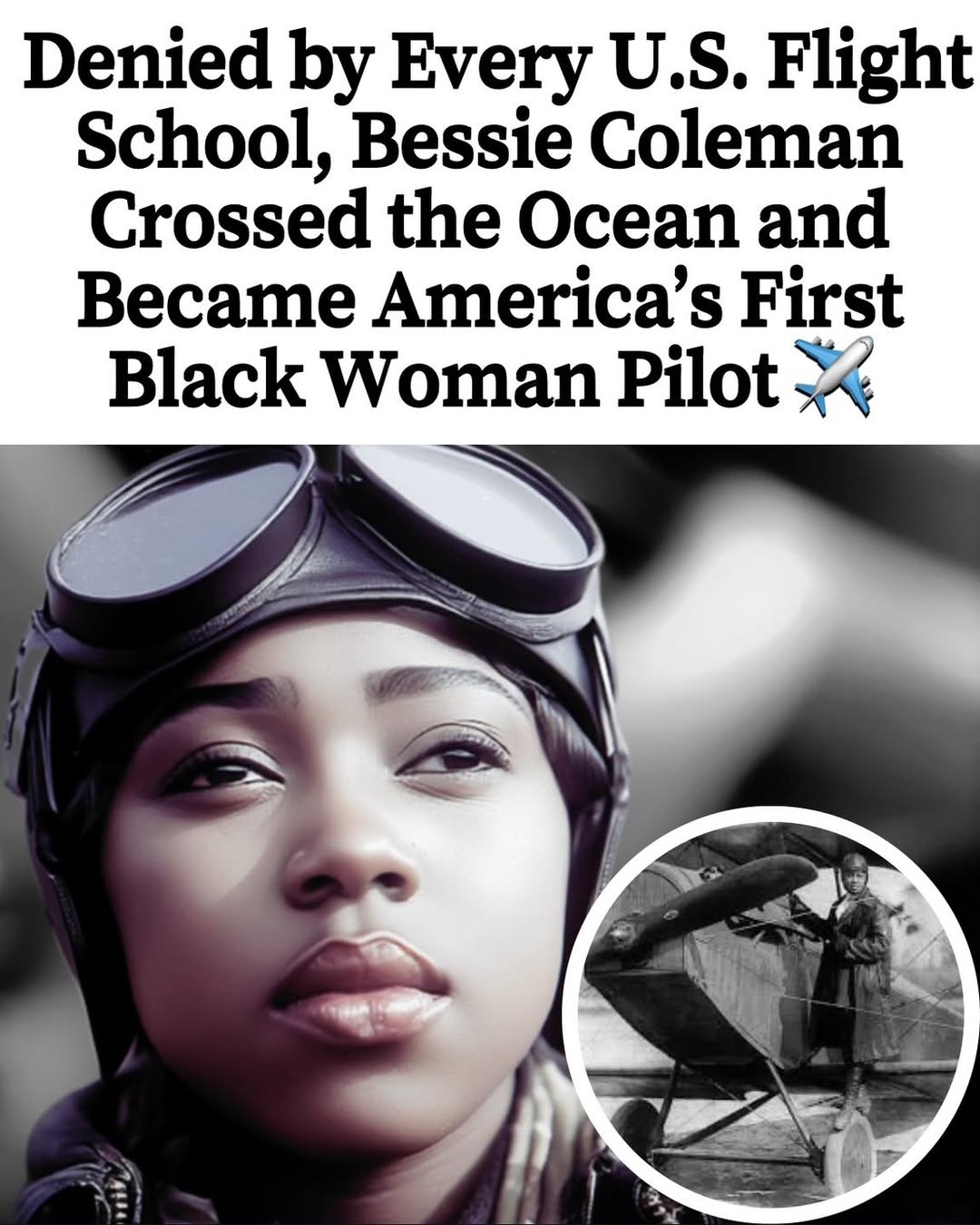 Denied by Every U.S. Flight School, Bessie Coleman Crossed the Ocean ...
