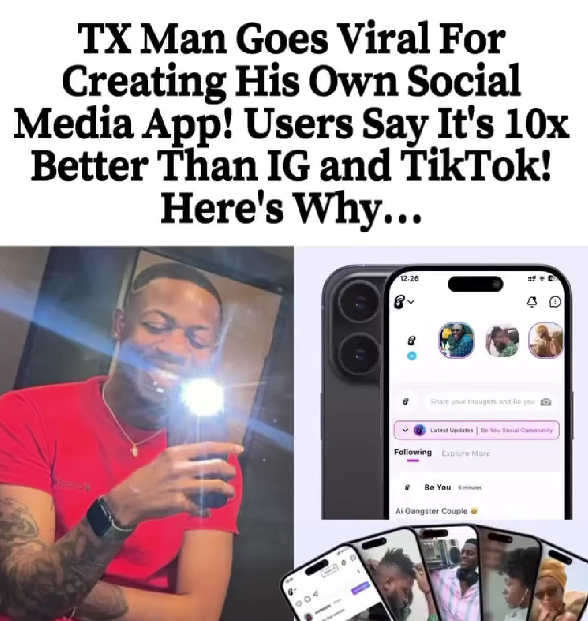 TX Man Goes Viral For Creating His Own Social Media App! Users Say It's ...